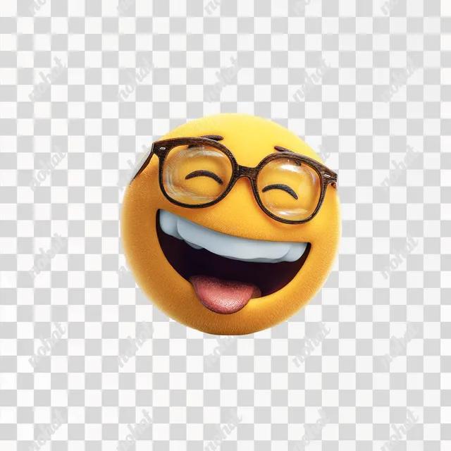 Free: PNG Funny Prank Emoji with Glasses - nohat.cc