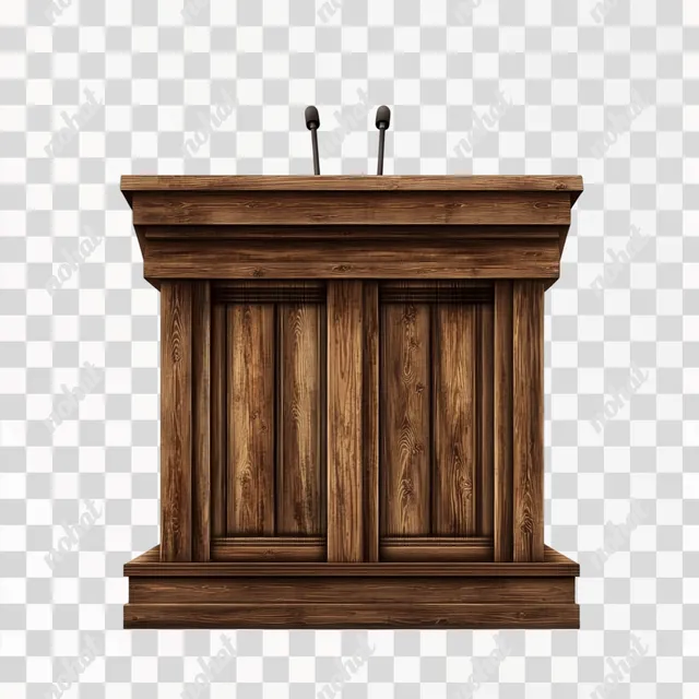 Free: Realistic Handmade Brown Wood Church Pulpit Vector Design - nohat.cc