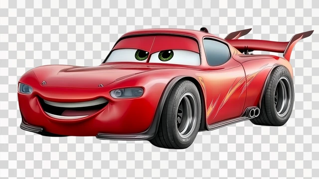 Free: red mcqueen mater pixar cartoon car isolated on white backgr ...