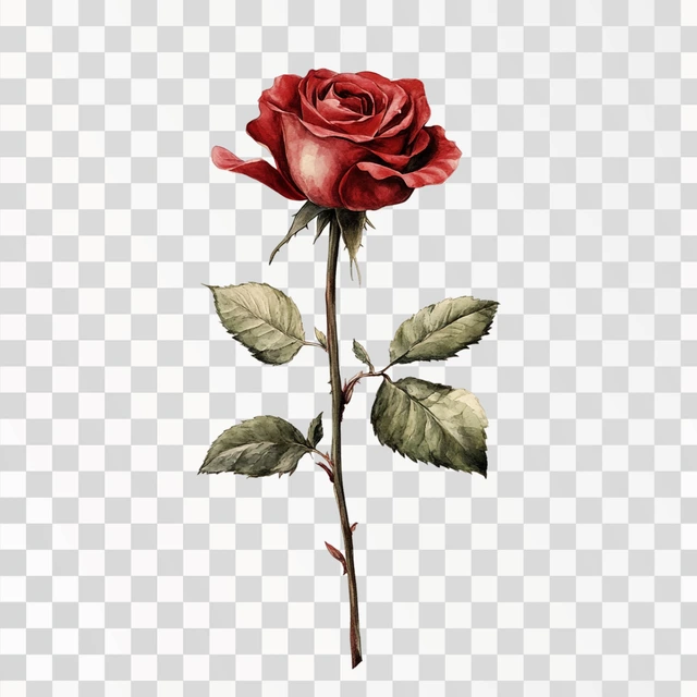 Free: red rose, simple vector art, white background Clean backgrou ...