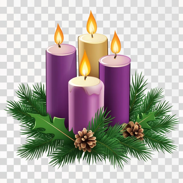 Free: second sunday of advent vector, isolated on white background ...