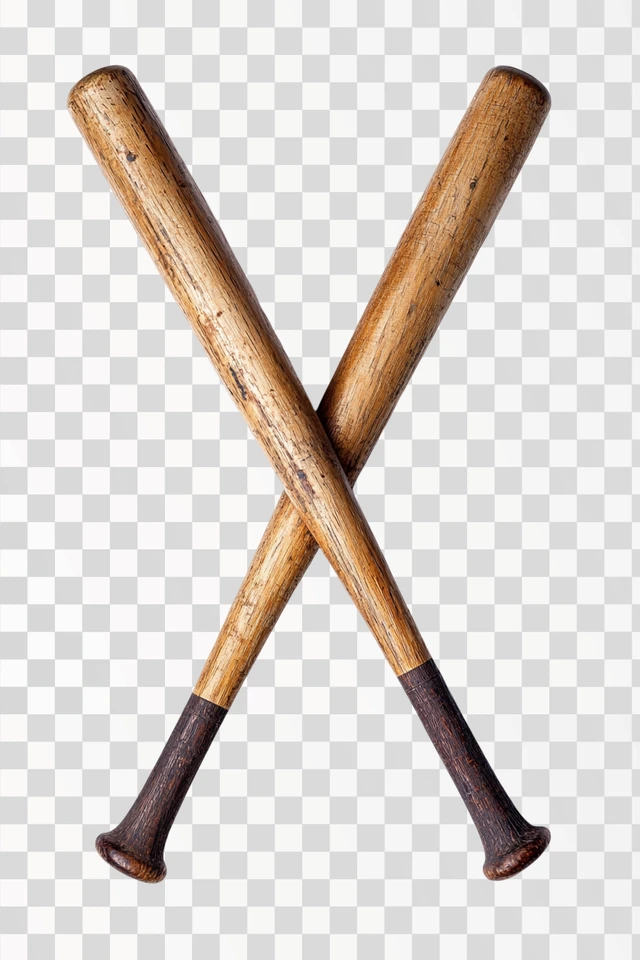 Free: Set of two baseball bats crossed on white background --q 2 - nohat.cc
