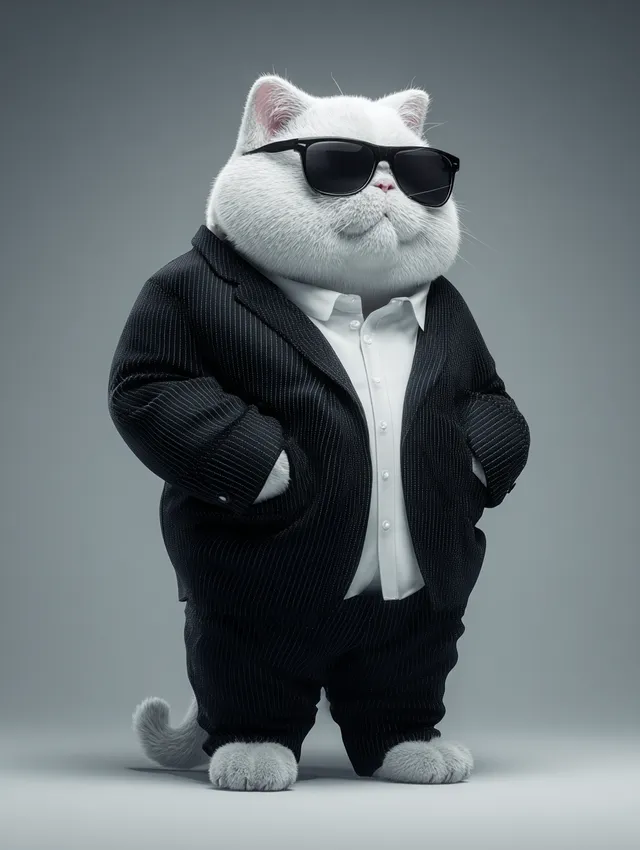 Free: Stylish Anthropomorphic British Shorthair Cat in Formal Attire ...