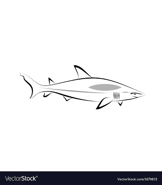 Free: Stylized shark vector image - nohat.cc