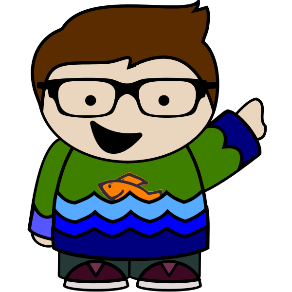 Free: SVG Pointing boy cartoon image - nohat.cc