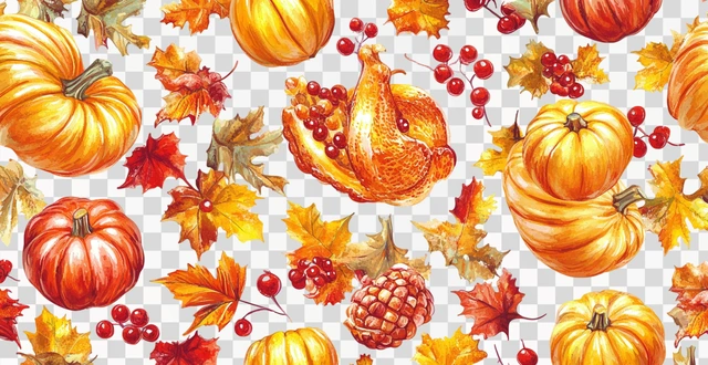 Free: thanksgiving theme pattern On a white background - nohat.cc