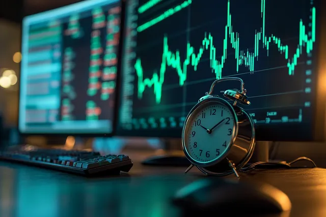 Free: Time to Trade: A Silver Alarm Clock and Rising Charts - nohat.cc