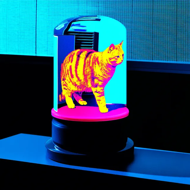 Free: Vibrant Cat Luminescent Lamp - nohat.cc