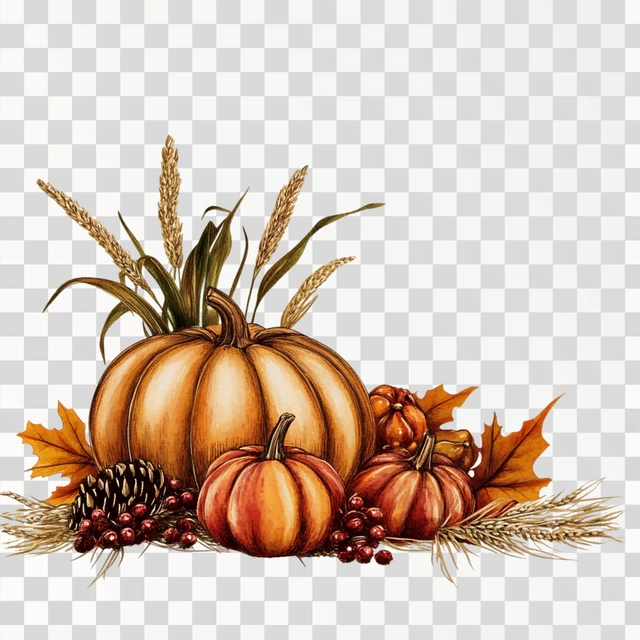 Free: Vintage Thanksgiving png clipart with white background - nohat.cc