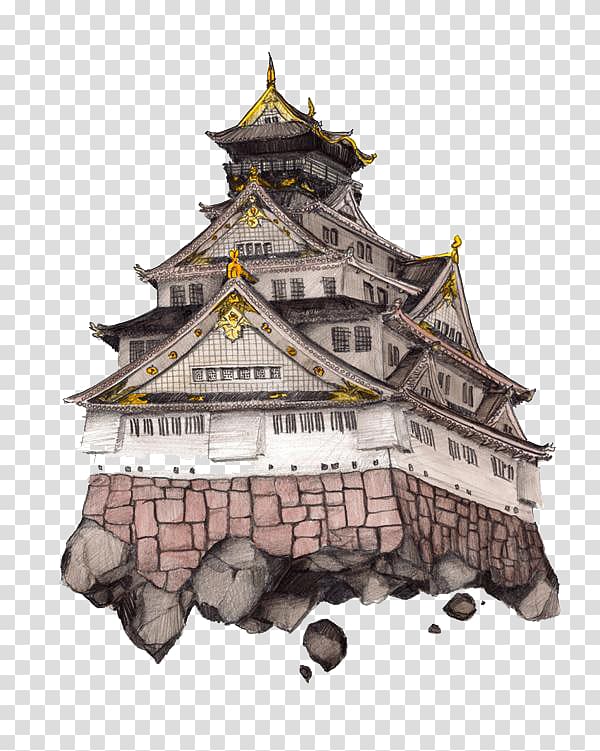 Free: Watercolor painting Architecture Graphic design Drawing ...