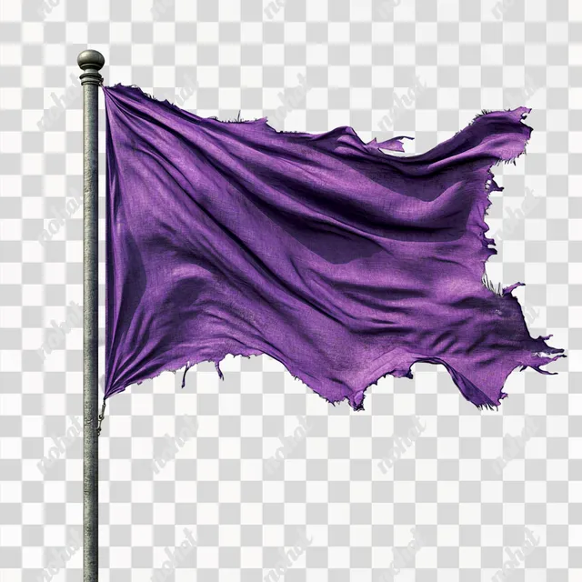 Free: Weathered Purple Flag on a Tall Flag Pole - nohat.cc